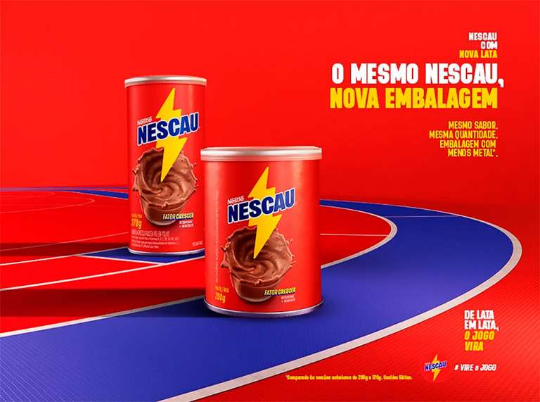 Nescau está em nova lata, com menos metal - ABRE